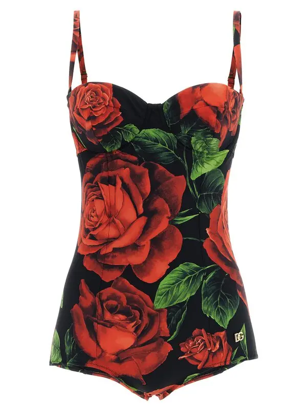Dolce & Gabbana One-piece Swimsuit With Balcony - Multicolor