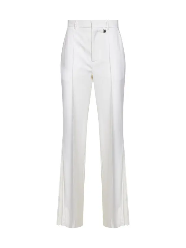 Giuseppe Di Morabito White Virgin Wool Flared Trousers