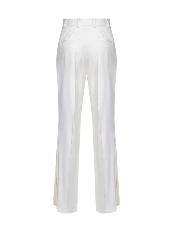 Giuseppe Di Morabito White Virgin Wool Flared Trousers