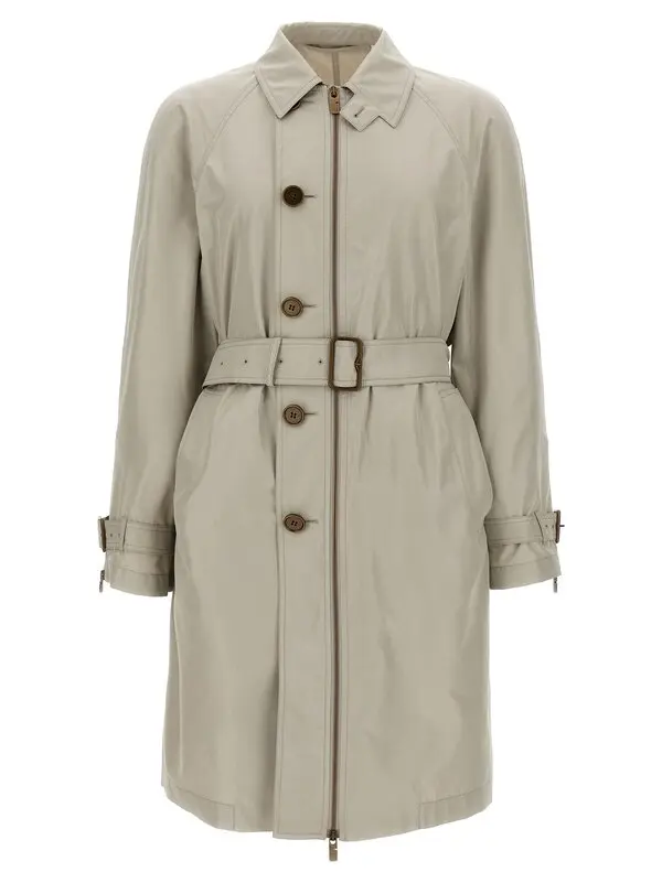 Burberry Car Coat Silk - Gray