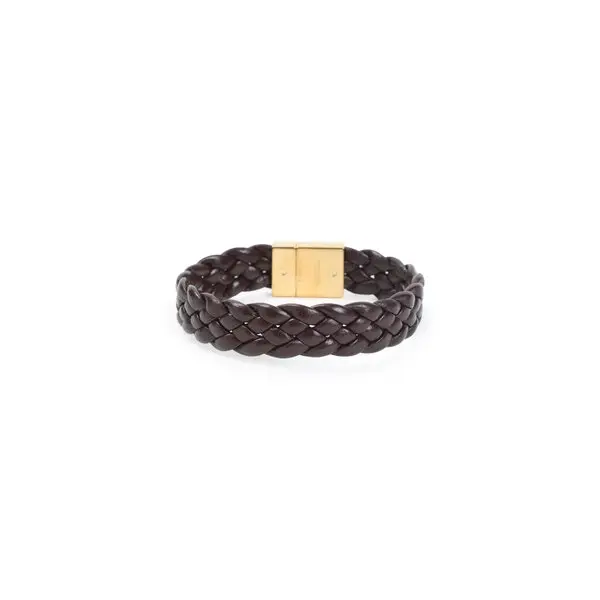 Bottega Veneta Intrecciato Leather Bracelet - Red