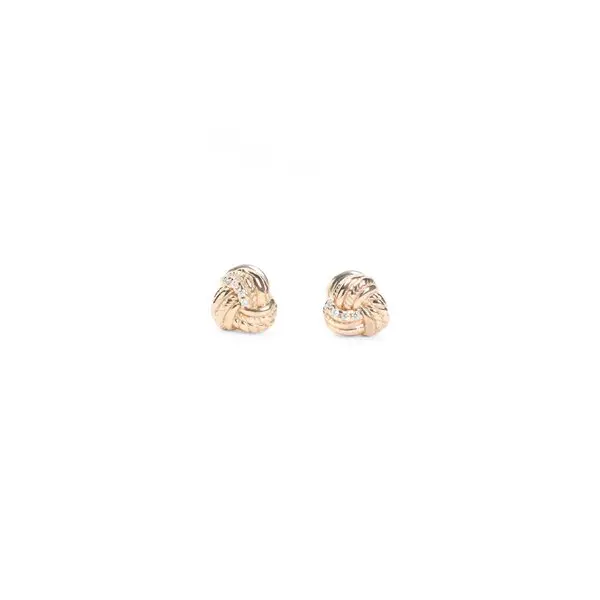 Bottega Veneta Knotted Earrings - Silver