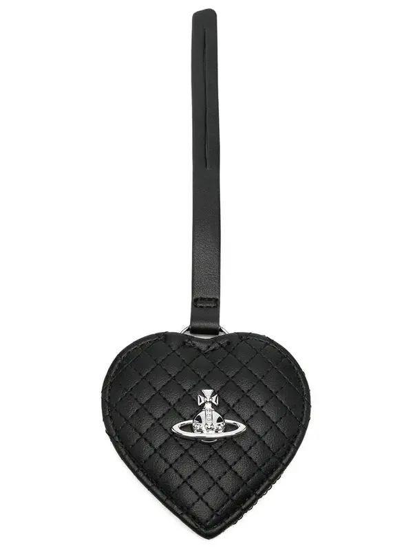 VIVIENNE WESTWOOD Heart Mirror Charm - Black