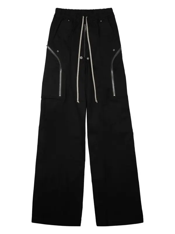 Rick Owens Cotton Blend Trousers - Black