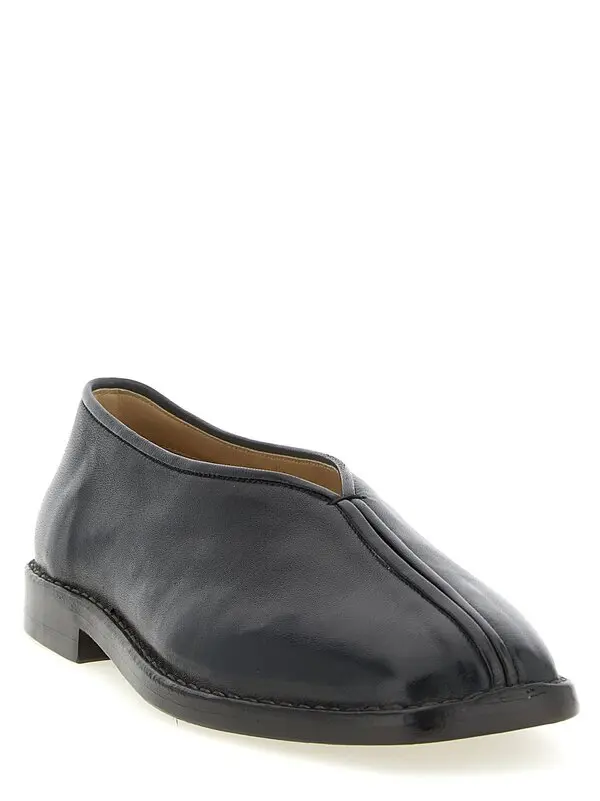 LEMAIRE Piped Slip On Slippers - Brown