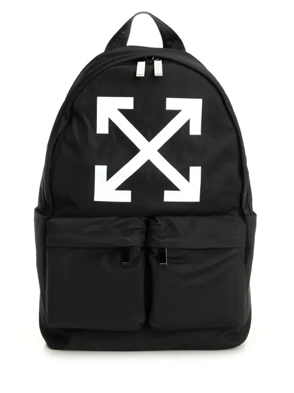 Off-White Arrow Print Backpack - Black