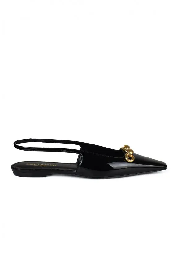 Saint Laurent Blade Slingback Ballerinas - Black