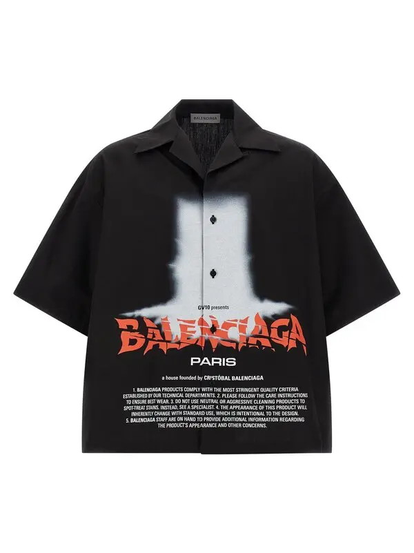 Balenciaga The Door' Bowling Shirt - Black