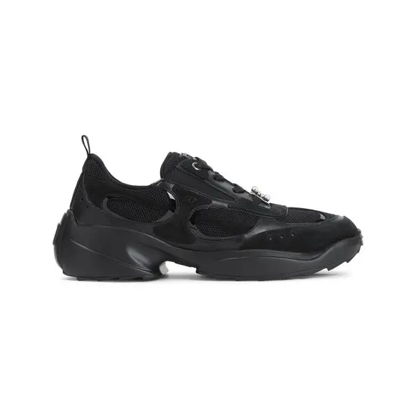 ROGER VIVIER Run Mini Strass Lace-up Sneakers - Black