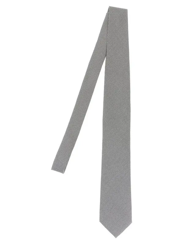 TOM FORD Jacquard Neck Tie - Silver