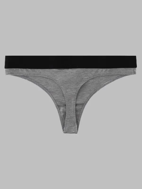 TOM FORD Logo Band Thong - Gray