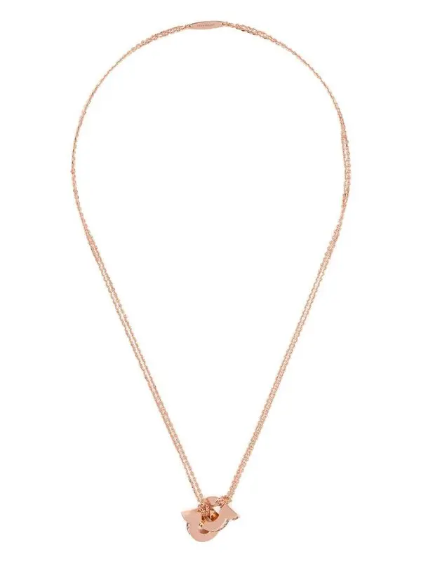 FERRAGAMO Double Gancini Pendant Necklace
