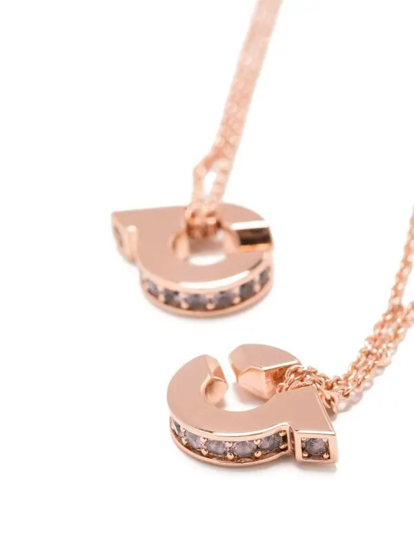 FERRAGAMO Double Gancini Pendant Necklace