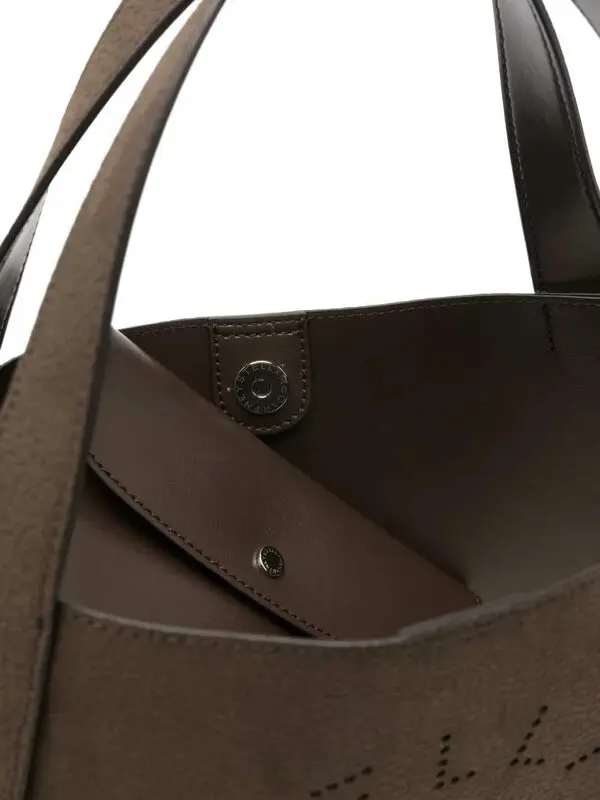 Stella McCartney Tote Bag With Perforated Logo - Brown