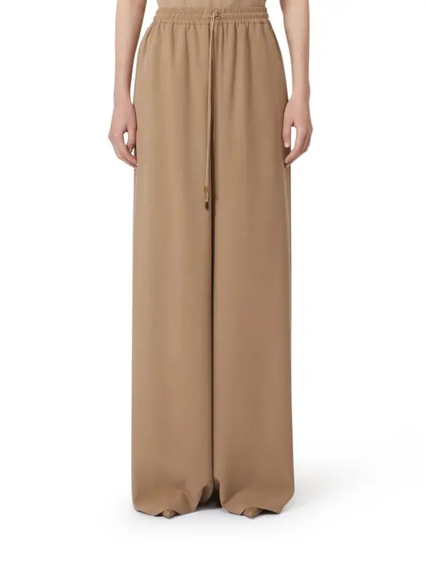 Max Mara Wide Trousers In Washed Silk