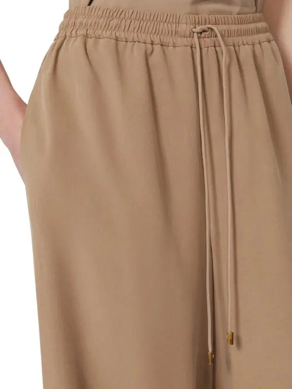 Max Mara Wide Trousers In Washed Silk
