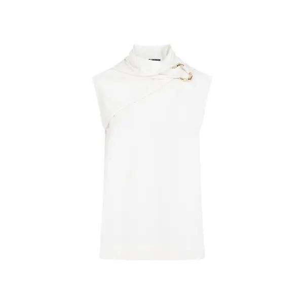 JIL SANDER Draped Knitted Tank Top