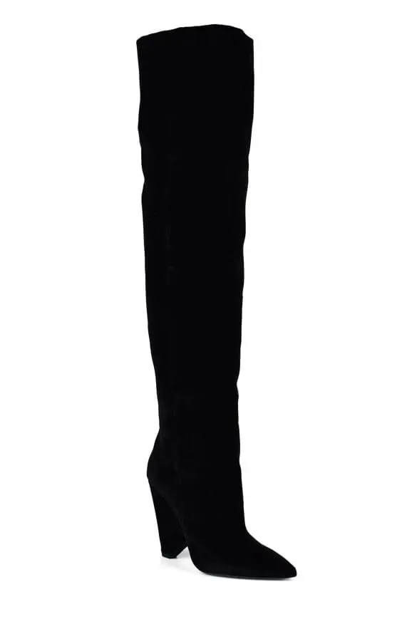Saint Laurent Velvet Niki Boots