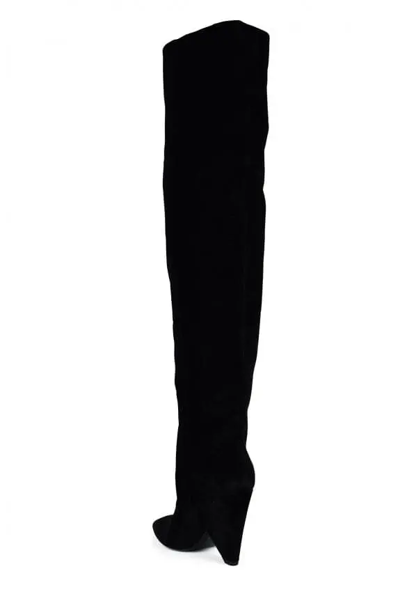Saint Laurent Velvet Niki Boots