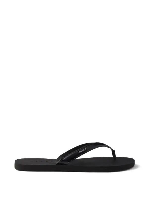 Prada Brushed Leather Flip-flops