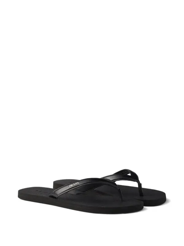 Prada Brushed Leather Flip-flops