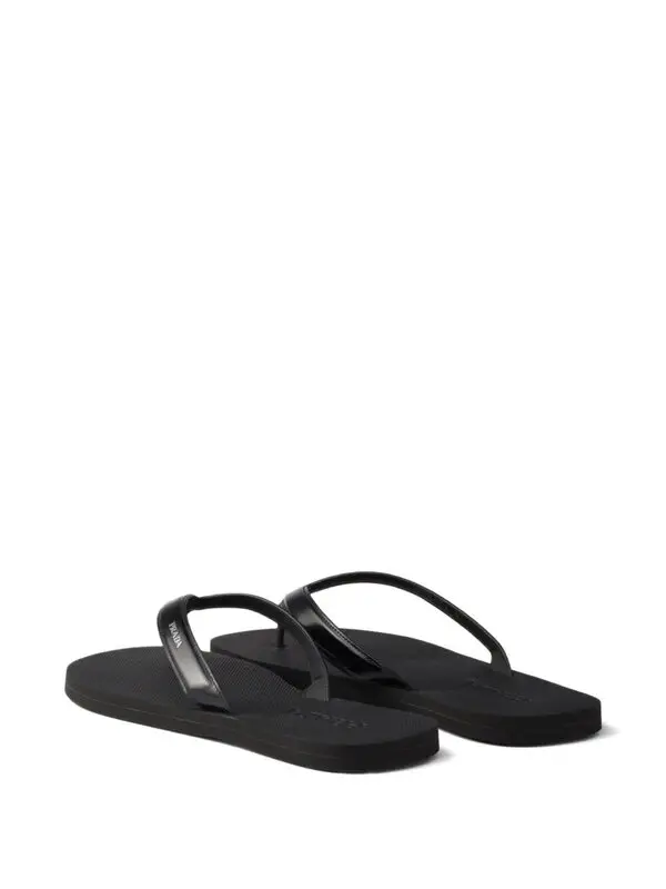 Prada Brushed Leather Flip-flops