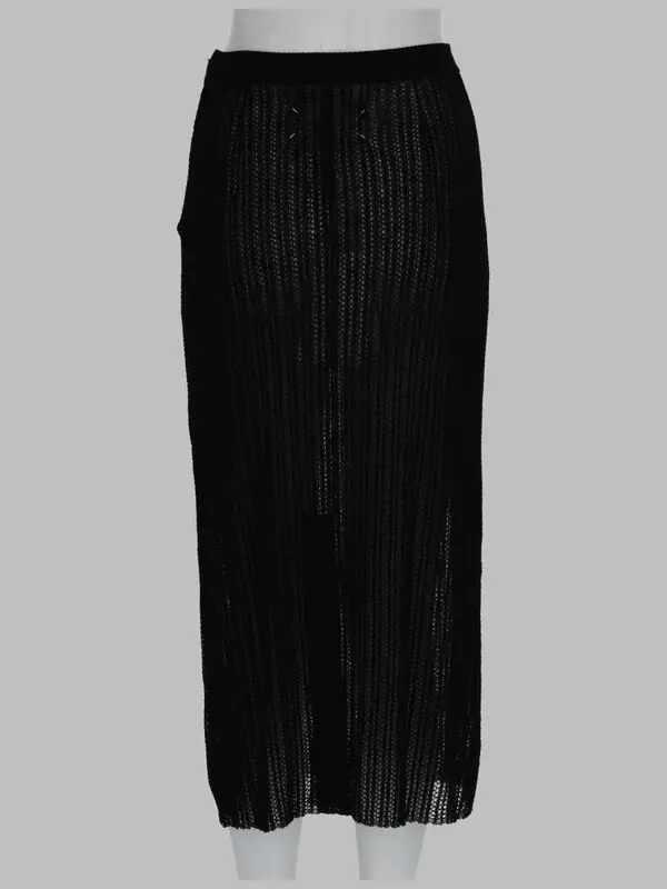 MAISON MARGIELA Ribbed Knit Midi Skirt