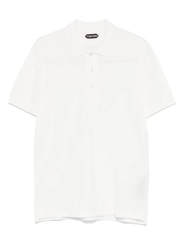 TOM FORD Cotton Piqué Polo Shirt - White