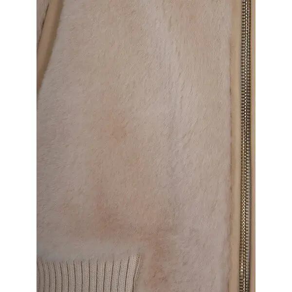 Max Mara Neutrals Jackets Faux Fur & Shearling Jackets