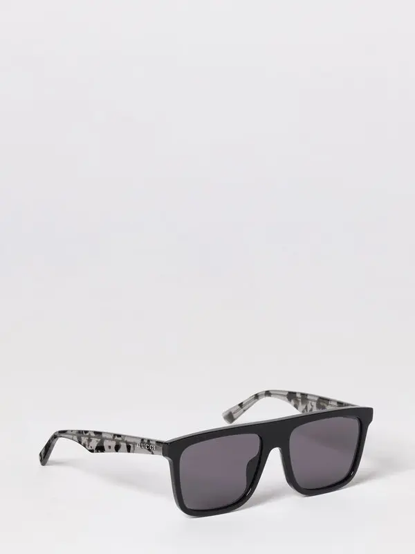 Gucci Rectangular Sunglasses In Recycled Acetate With Logo - Multicolor