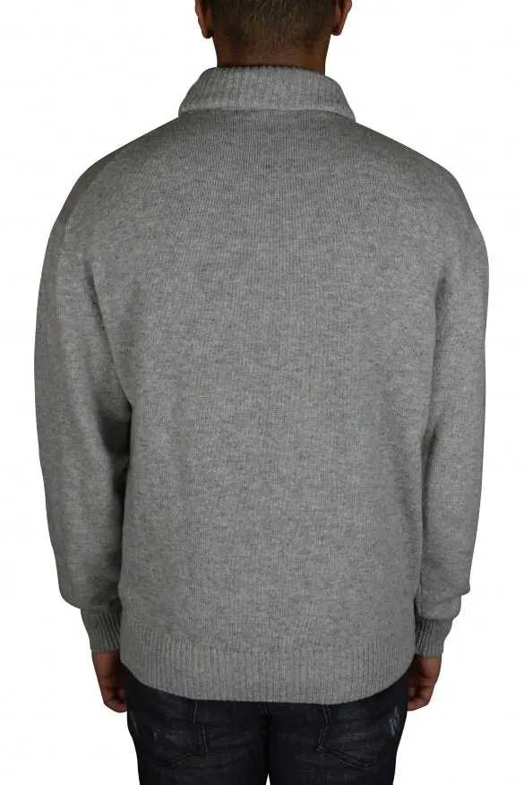 Off-White Cashmere Turtleneck Sweater - Gray