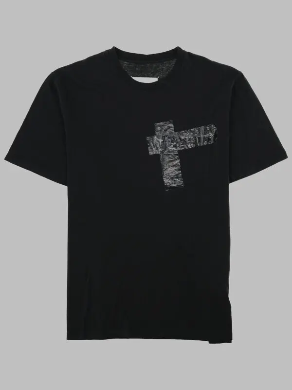 MAISON MARGIELA T-shirt In Jersey Di Cotone Taped - Black