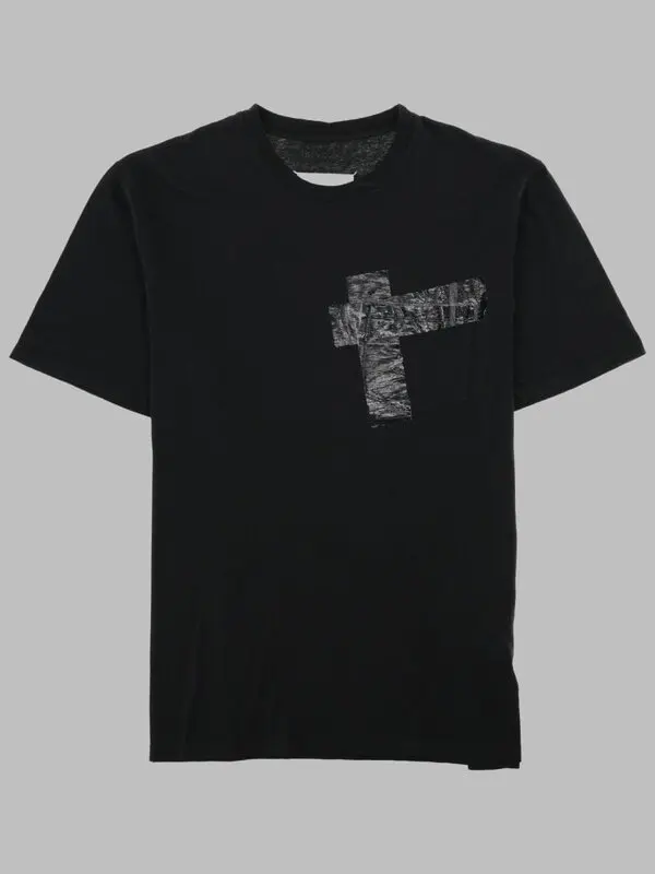 MAISON MARGIELA T-shirt In Jersey Di Cotone Taped - Black