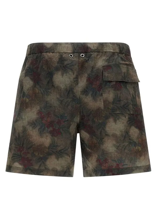 Herno Ripstop Nylon Tropical Swim Shorts - Brown