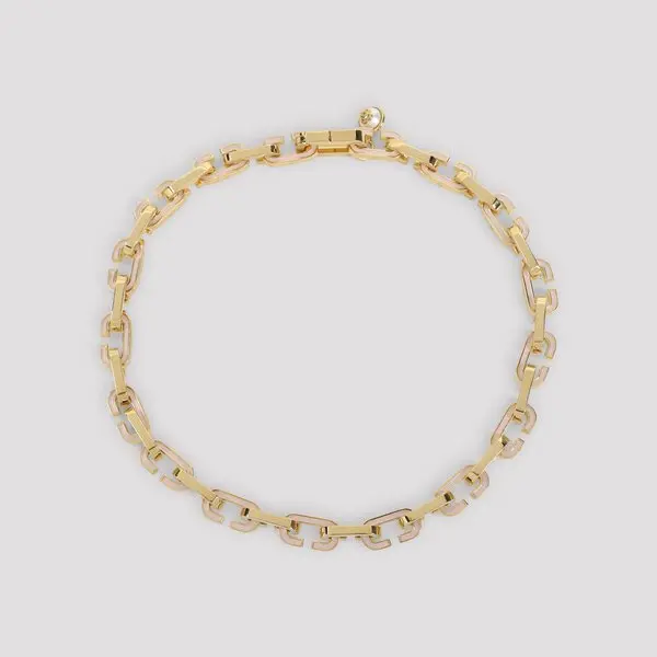 Casablanca Enamel C Link Necklace