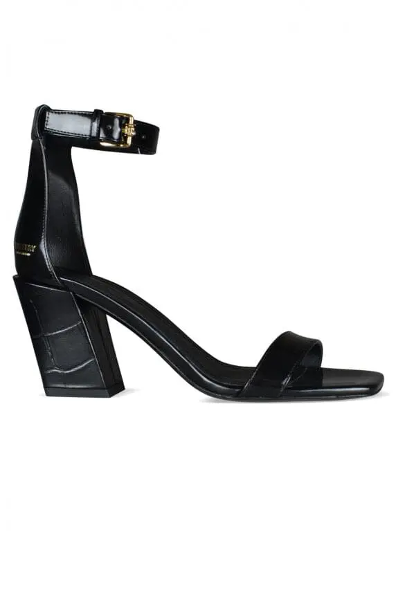 Burberry Leather Block Heel Sandals