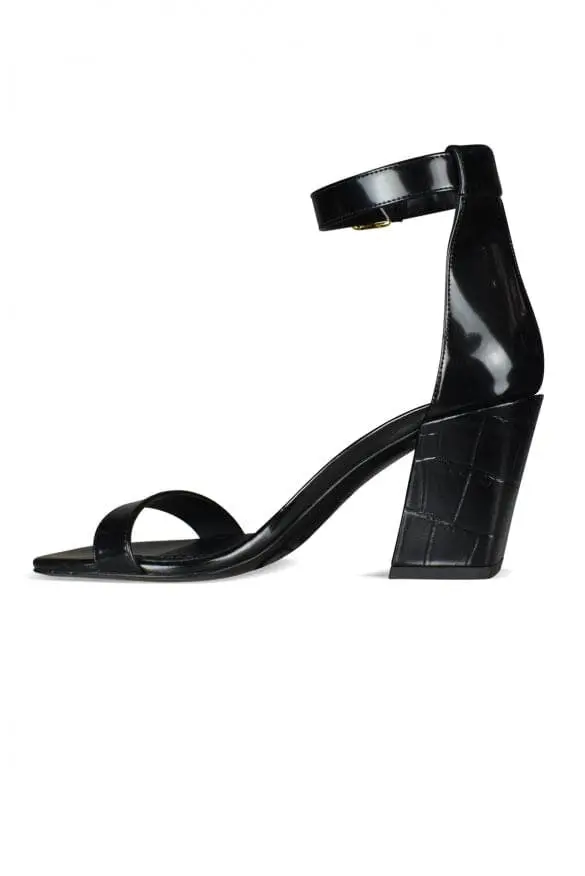 Burberry Leather Block Heel Sandals