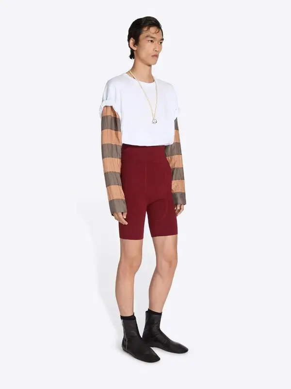 Dries Van Noten Loose Fit Contrast Striped Sleeves T-shirt - White