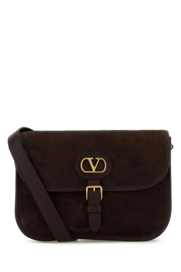 Valentino Garavani Suede Antibes Crossbody Bag - Brown