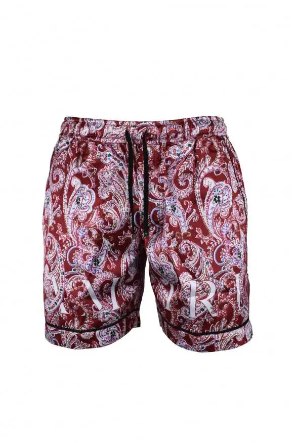 Amiri Viscose Bandana Print Shorts - Red