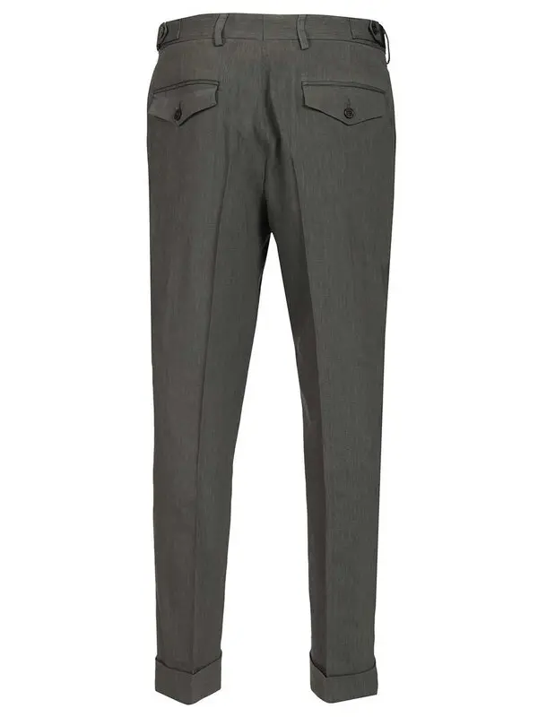 Dries Van Noten Tailored Linen Blend Trousers