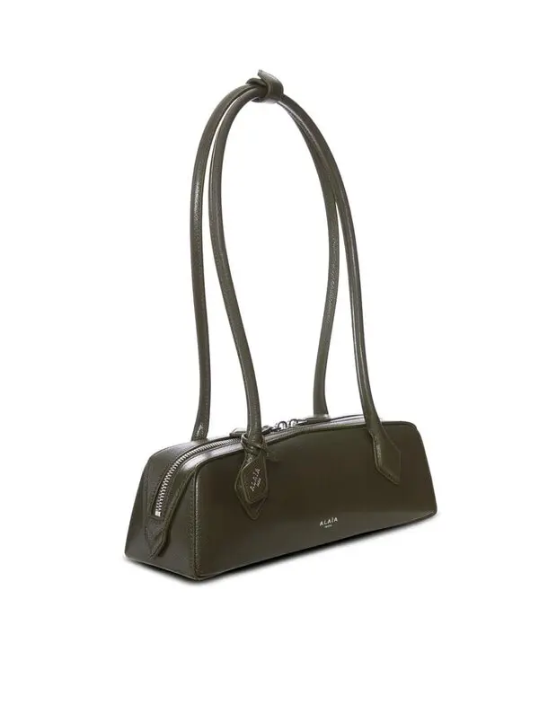 Alaïa The Small Teckel In Hammered Leather - Green