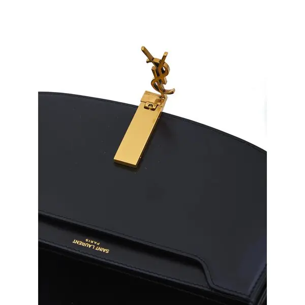 Saint Laurent Calfskin Shoulder Bag - Black