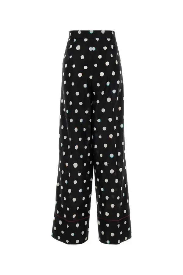 Fendi Printed Silk Wide-leg Pant