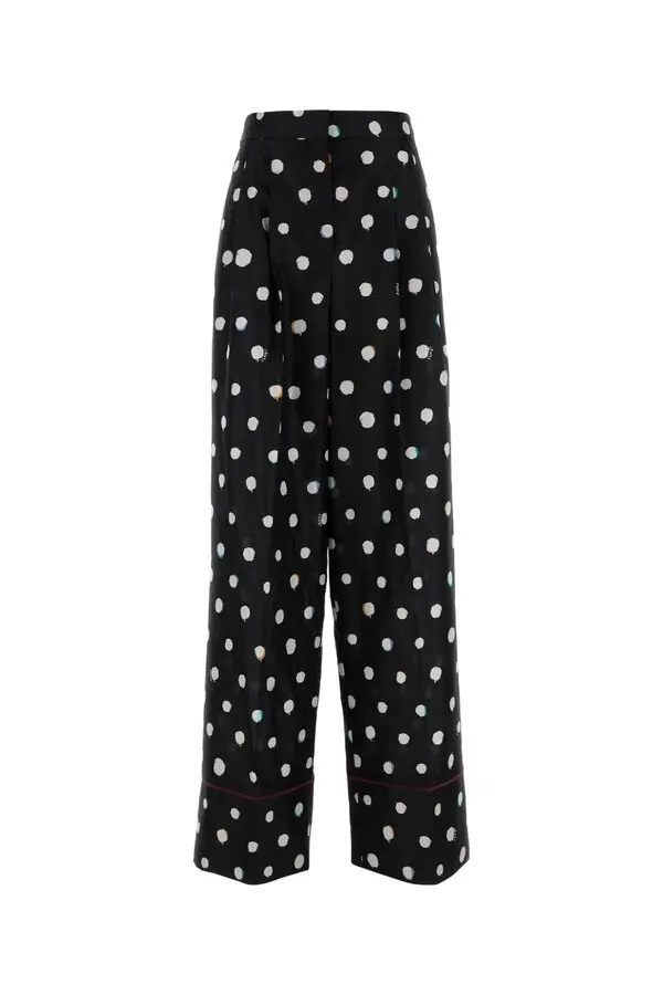 Fendi Printed Silk Wide-leg Pant - Multicolor