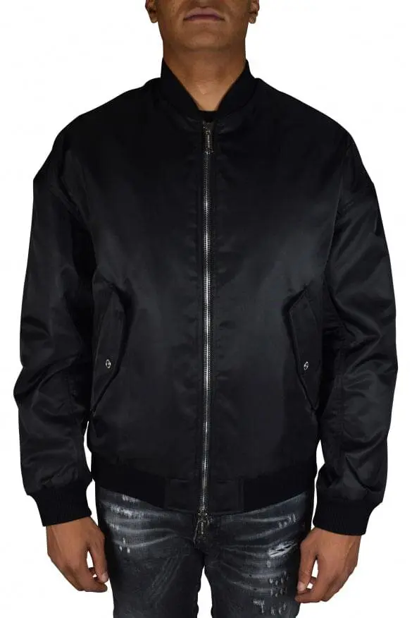 Dsquared2 Nylon Bomber Jacket - Black
