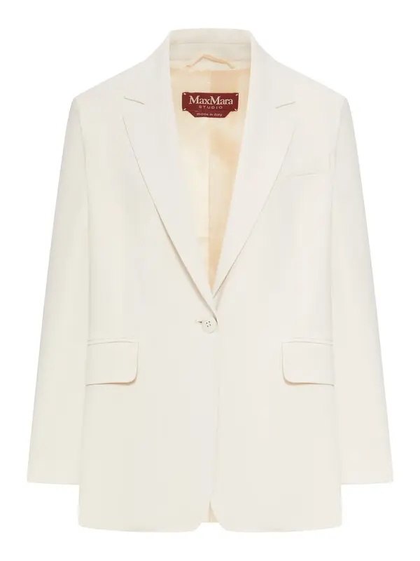 Max Mara Single-breasted Cady Blazer - Cream