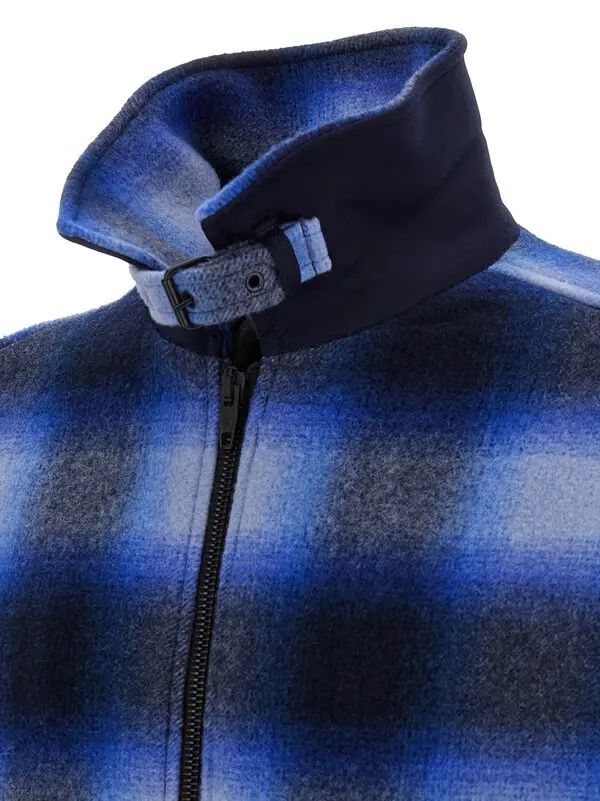 Balenciaga Flannel Bomber Jacket - Blue
