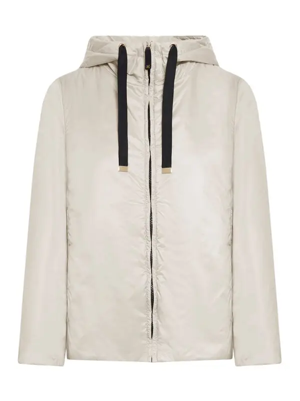 Max Mara Waterproof Canvas Padded Hooded Jacket - Cream