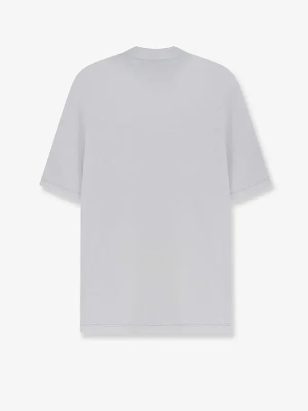 Brunello Cucinelli Technical Fabric T-shirt With Front Logo Patch